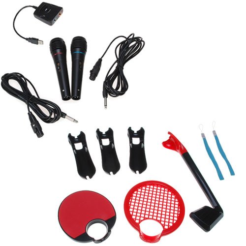 Amazon.com: GTMax Dual Wired Microphone set + 3 in 1 Sports Kit for ...