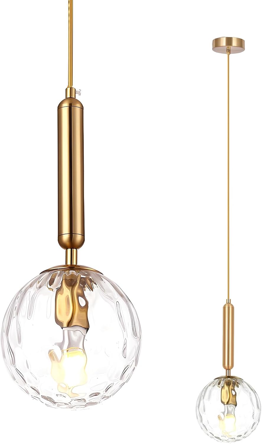 LFsem Nordic Modern Simple Pendant Light Glass Ball Ceiling Light ...