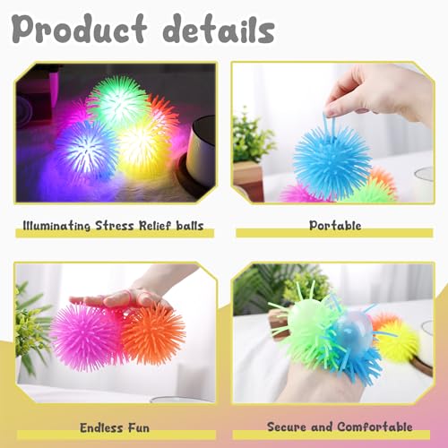 Snapklik.com : 6PCS Puffer Balls, Assorted Colors Spiky Balls Sensory ...