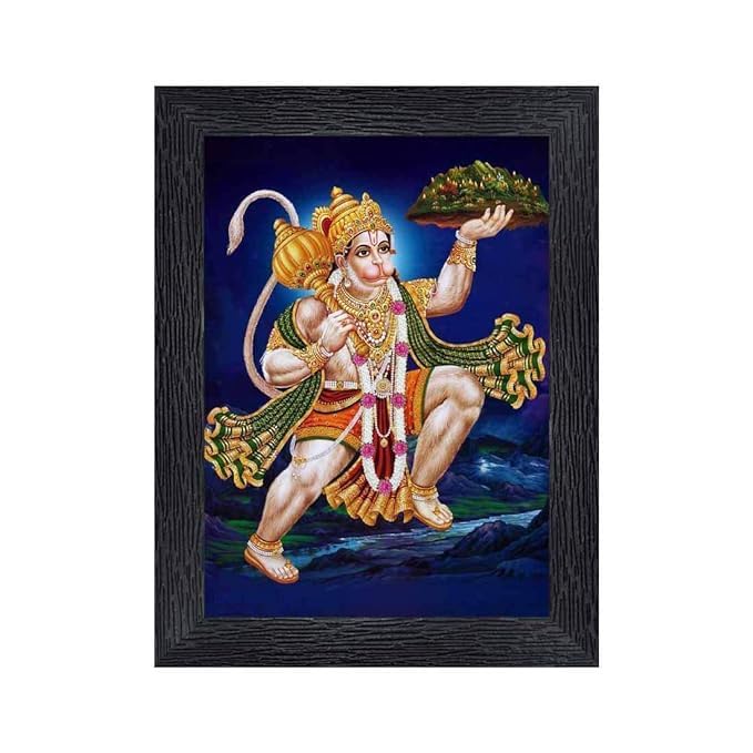 S.K Hanuman Religious Wall Art Photo Frame for Home Mandir Office ...