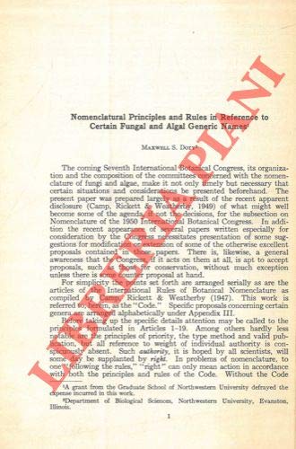 Amazon.com: Nomenclatural principles and rules in refernce to certain ...