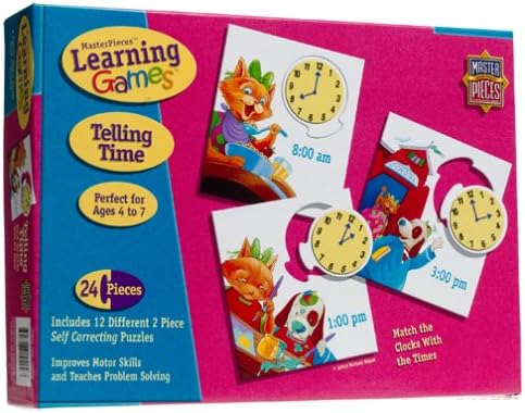 Amazon.com: Telling Time Learning Game Jigsaw Puzzle 24pc : Toys & Games