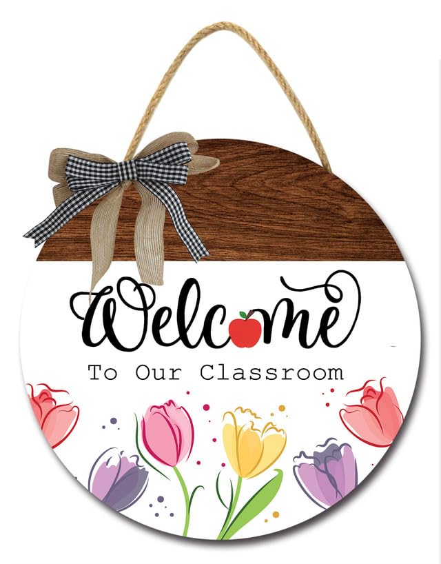 Amazon.com: DLONVOH 12IN Welcome To Our Classroom Sign For Classroom ...