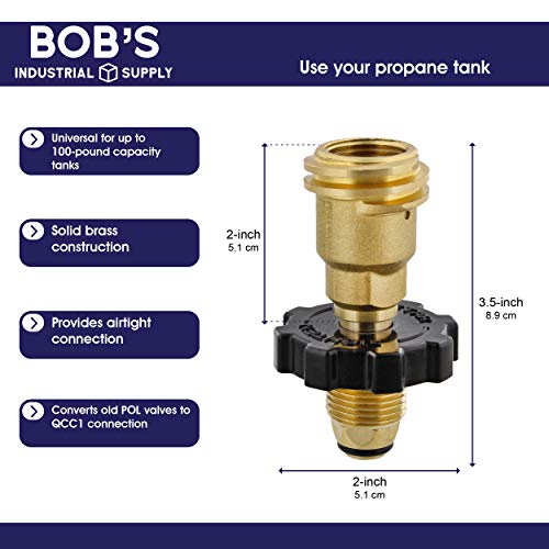 Snapklik.com : BISupply Universal POL To QCC1 Type 1 Propane Tank ...