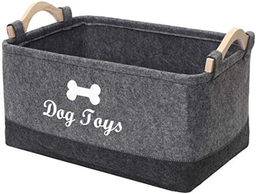 Amazon.com: VOOTTOU Dog Toy Bin Dog Toy Basket, Cat Dog Food Storage ...