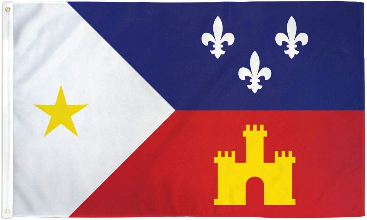 Amazon.com : 3x5 Acadiana Flag French Louisiana Banner Cajun Pennant ...