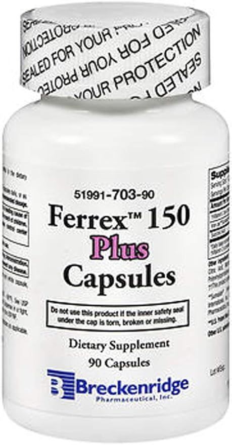Amazon.com: Breckenridge, Ferrex 150 Plus, Capsules - 90 Capsules ...