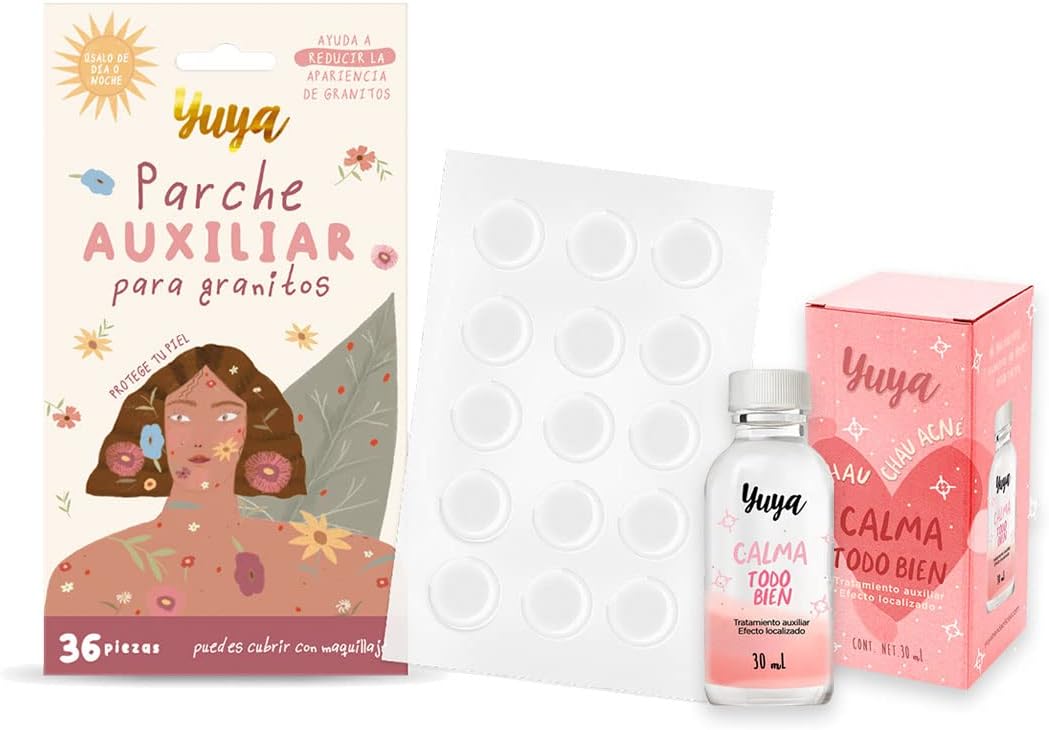 Yuya - Parche granitos 36 pzas + Calma todo bien : Amazon.com.mx: Belleza