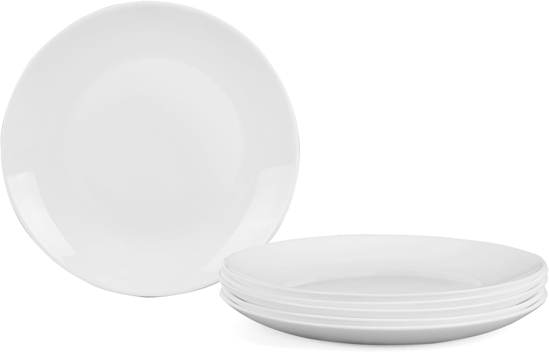 Bone China Set of 6 White Breakfast Plates *Approx 8 inches : Amazon.co ...