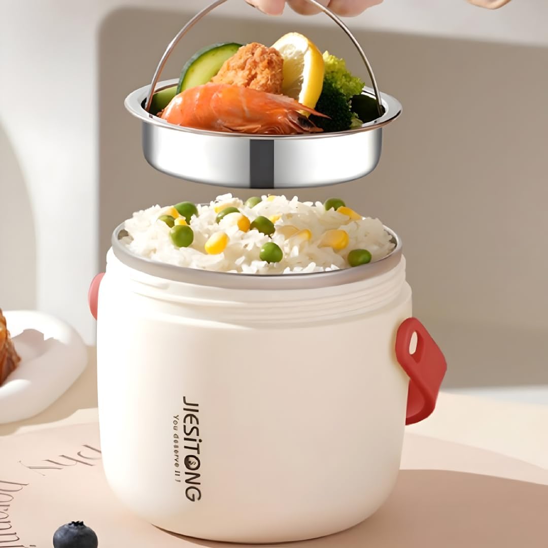 1000ml Vacuum Insulated Food Container – Leakproof Thermal Lunch Box ...