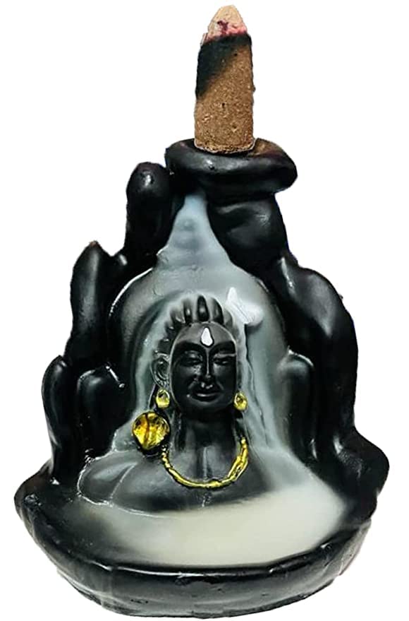 Buy EPSHA Black Adiyogi Back-Flow Smoke Fountain with 30 Scented Cone ...