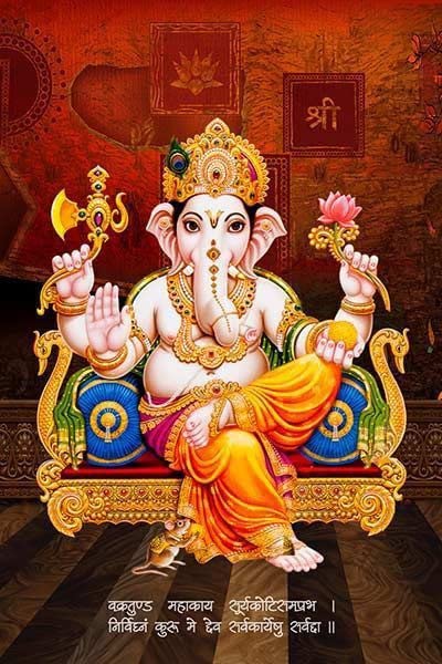 APM Ganpati Wall Sticker/Ganpati Bappa Fully Waterproof Vinyl Sticker ...