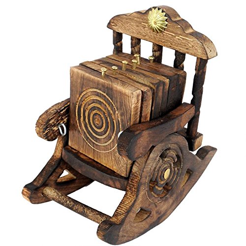 ARV Crafts Antique Wooden Chair Shaped Tea Coaster 6.5x4x6" - 069 ...