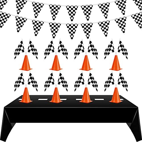 Amazon.com: Checkered Flags Set, Race Car Flags Party Supplies ...
