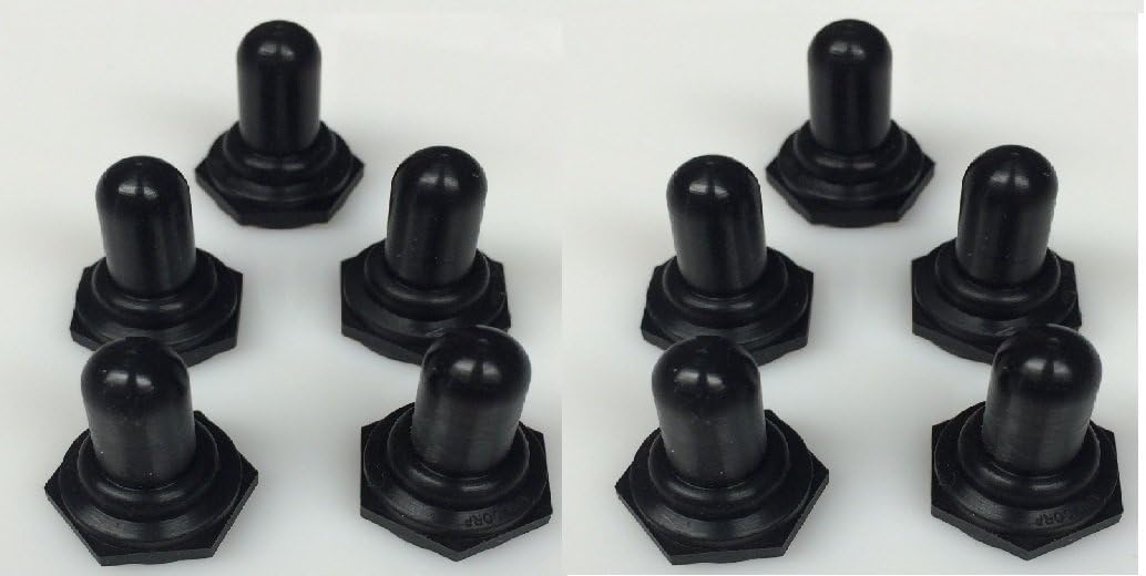 Amazon.com : Toggle Switch Boots Black 10 Pack Marine/Boat : Sports ...
