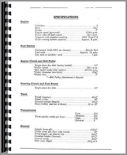 International Harvester T20 Crawler Operators Manual: unknown author ...
