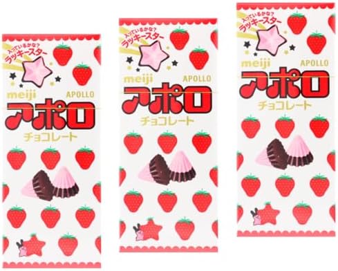 Amazon.com : meiji "APPOLO" Japanese standard popular strawberry ...
