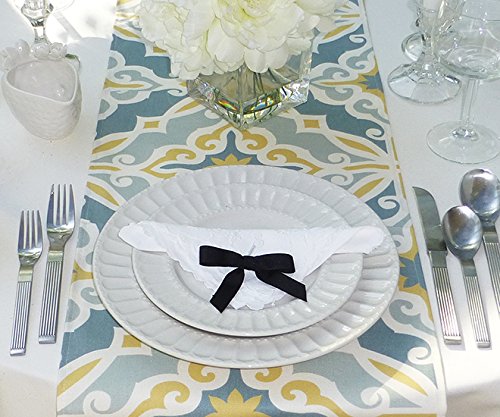 Amazon.com: Appleberry Attic Harford Table Runner Collection (Grey ...