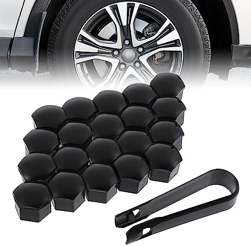 17mm Wheel Nut Covers, 20 Pcs Nut Caps Universal Wheel Bolt Covers with ...