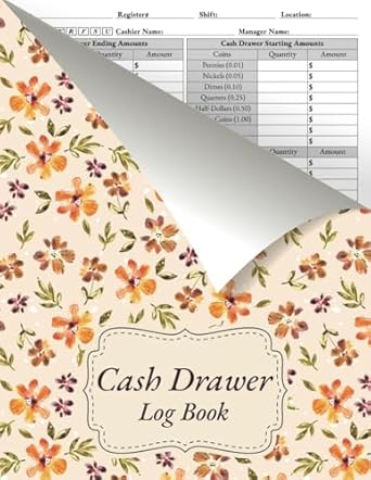 Amazon.com: Daily Cash Drawer Log Book: Efficient Cashier Log Book for ...