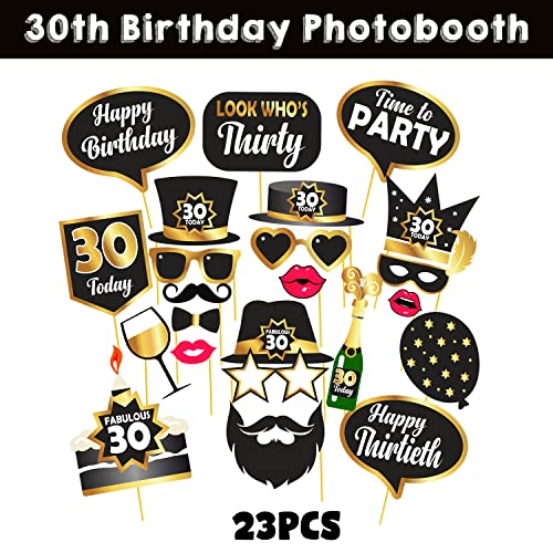 Party Propz 30th Birthday Props - Set of 23 Pcs Birthday Props for ...