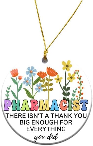 Amazon.com: MEDROC Pharmacist Christmas Ornament 2025 - Round Ceramic 3 ...