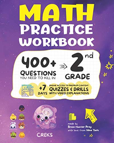 2nd Grade Math Practice Workbook: 400+... by Brain Hunter Prep