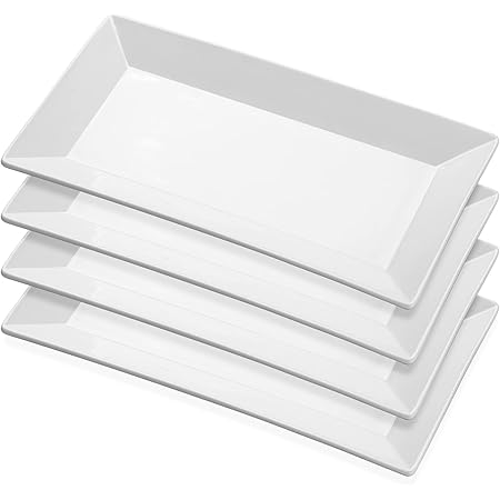 Amazon.com | Sweese 701.101 White Rectangular Platters, Porcelain ...