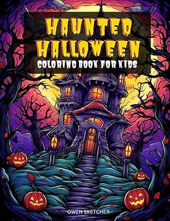 Amazon.com: Haunted Halloween Coloring Book for Kids: 40 Haunted ...