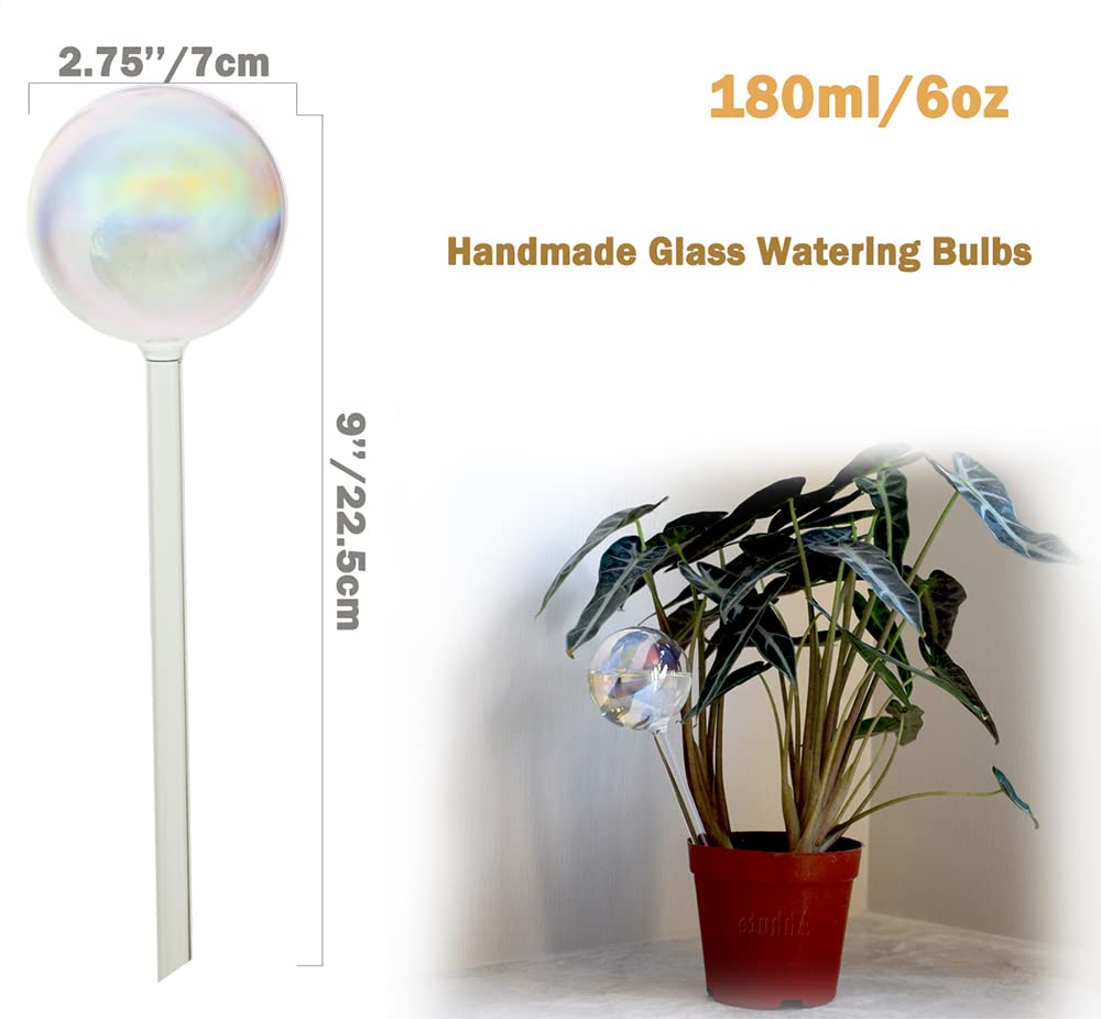 Snapklik.com : 4 Pack Glass Watering Globes - Rainbow Gradient Color ...