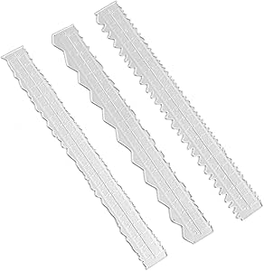 Amazon.com: Kqcibz 3 Styles Irregular Edge Ruler,Metal Craft Ruler ...