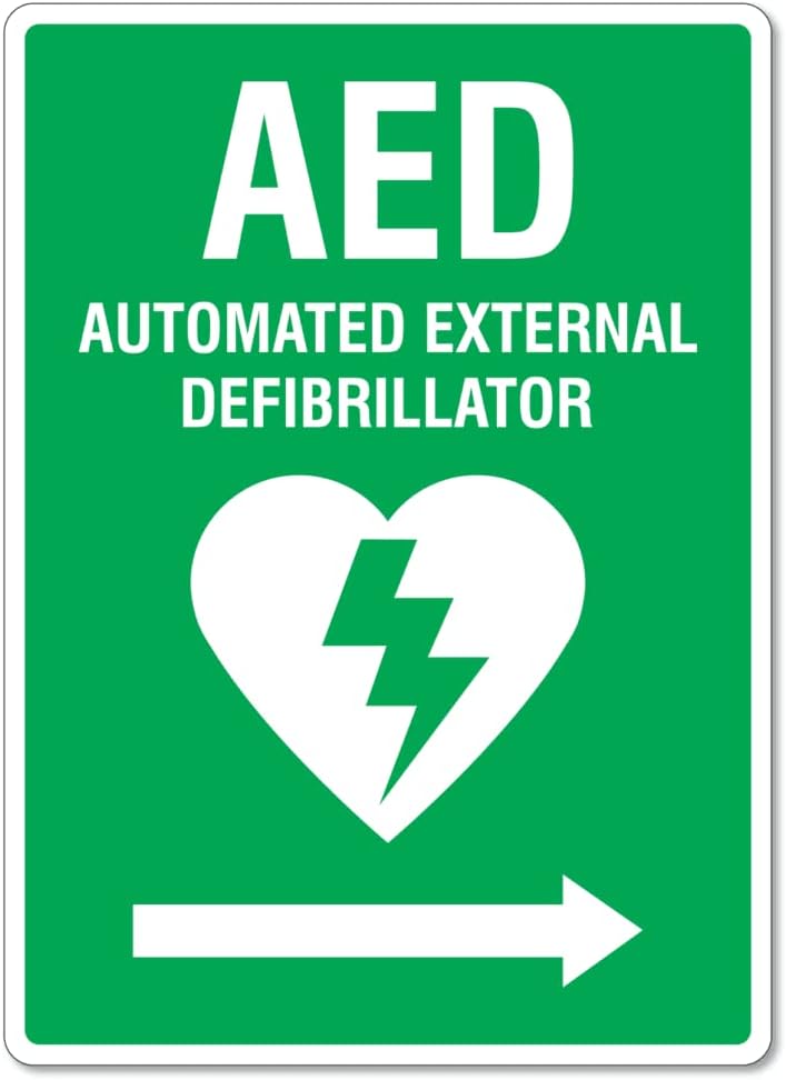 Amazon.com: AED Automated External Defibrillator Right Arrow Sign ...