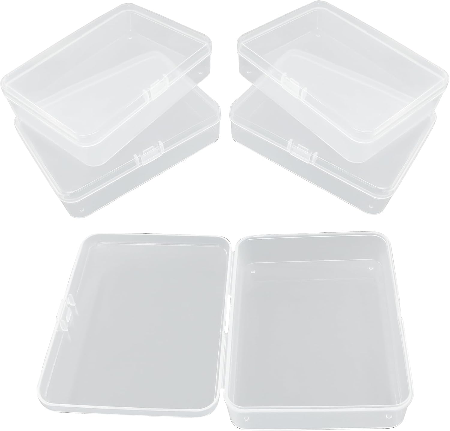 Amazon.com: LifCratms 6 Pcs Mini Clear Plastic Storage Containers Boxes ...