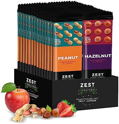 Amazon.com: Zest Delites Fruit Leather Snacks with Nuts, Fruit Strips ...