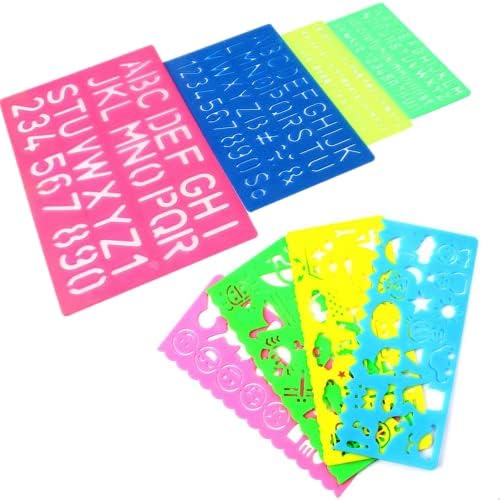 Lettering Stencil Set Letters Alphabet Stencils Craft Number Lettering ...