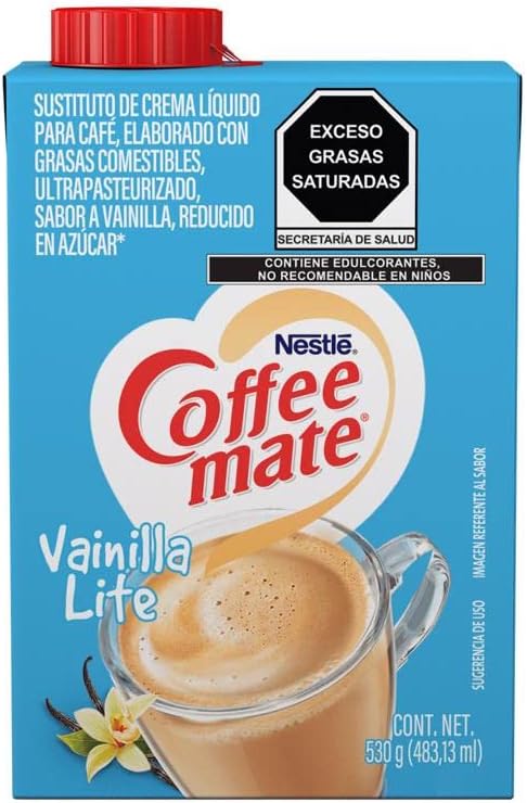 Coffee Mate Cremador Coffee Mate sabor Vainilla Lite 530g, Cremador ...