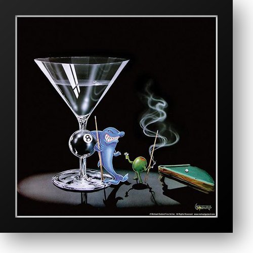 Amazon.com: Pool Shark 16x16 Framed Art Print by Godard, Michael ...