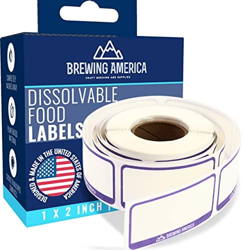 MESS Dissolvable Food Labels for Containers – 1x2" Mason Jar Labels ...