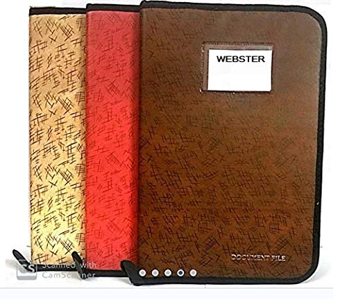 Webster Leather File Folder Bag for Document/Certificate, 20 Leafs, FS ...