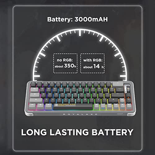 YUNZII Y68 65% Hot Swappable Wireless Mechanical Keyboard with RGB ...