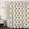Amazon.com: CAROMIO Geometric Quatrefoil Patterned Modern Poly-Cotton Stall Fabric Shower ...
