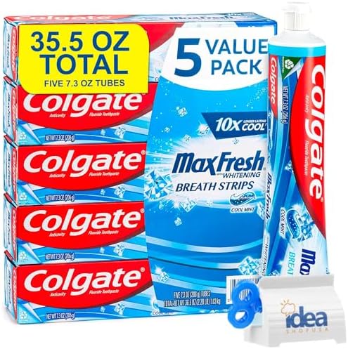 Amazon.com : Colgate Max Fresh Whitening Toothpaste with Breath Strips ...