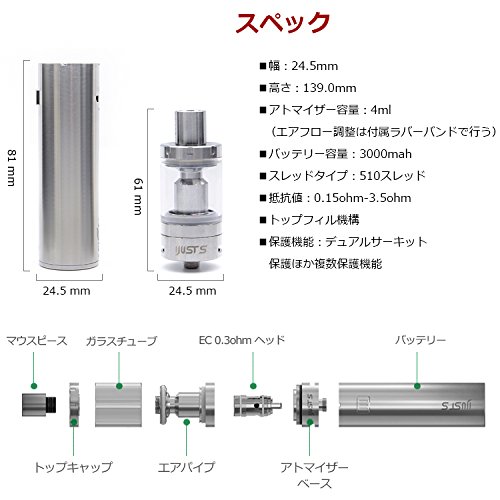 【Eleaf iJUST ONE レビュー】 アイジャスト ワン スターターキット | VAPE Circuit