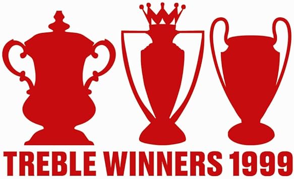 Manchester United Treble Winners 1999 Car Bumper Window Vinyl Decal ...