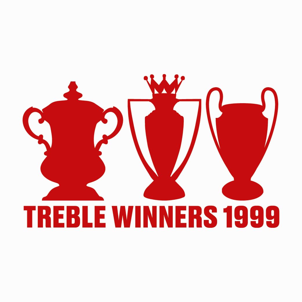 Manchester United Treble Winners 1999 Car Bumper Window Vinyl Decal ...