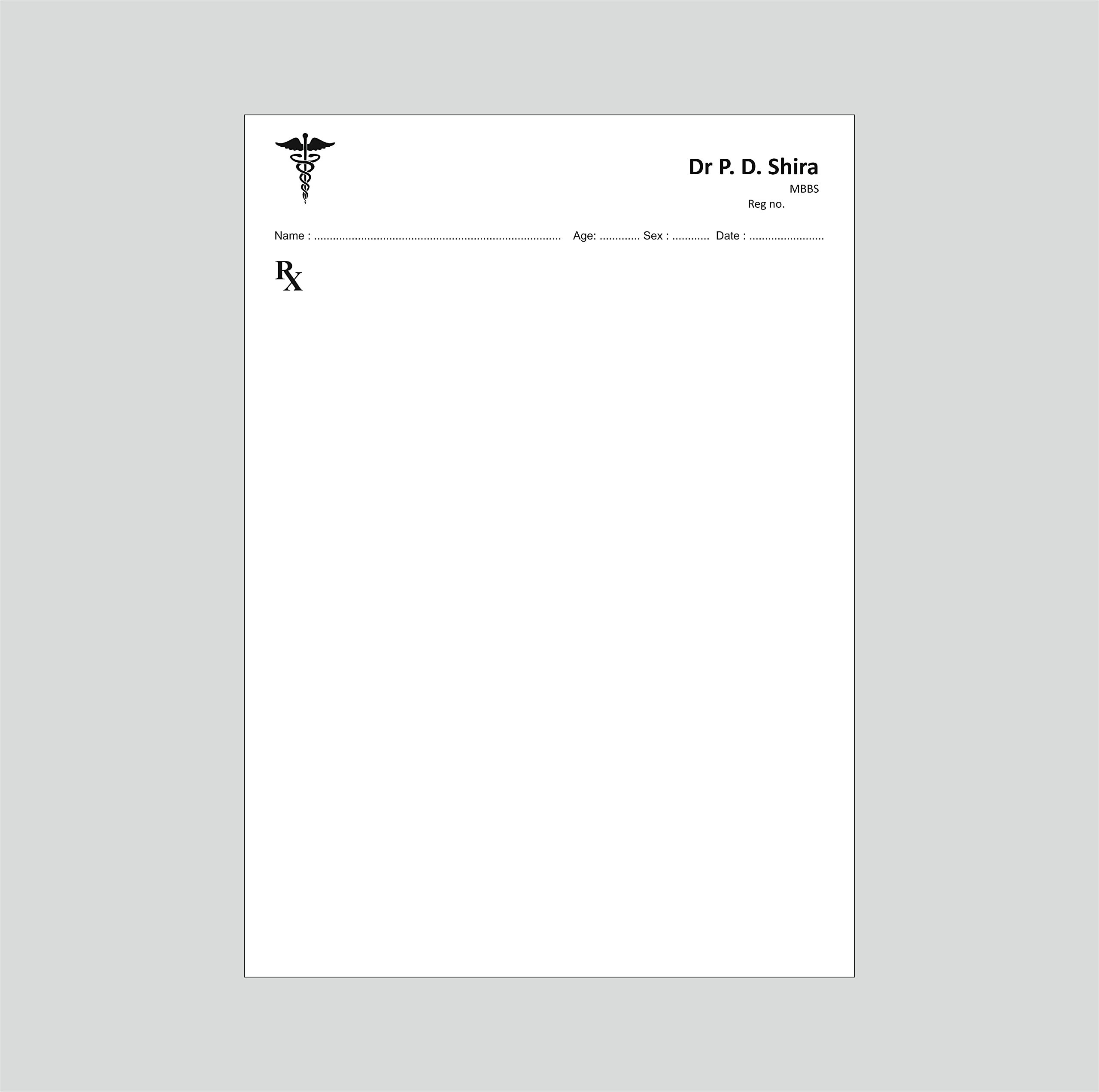 Indian Dr. Prescription Pad Design Premium Vector | Doctor