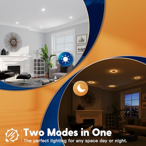 FREELICHT 24 Pack 4&6 Inch 5CCT LED Recessed Can Light with Night Light ...