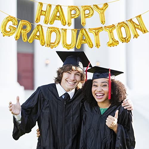 Happy Graduation Banner Balloon, Rose Gold Foil Balloon 20 inch ...