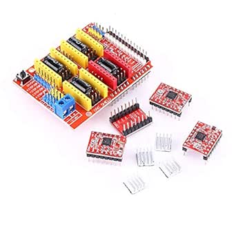 Amazon.com: CNC Expansion Board 4Pcs A4988 Stepper Motor Driver for Engraver 3D Printer ...