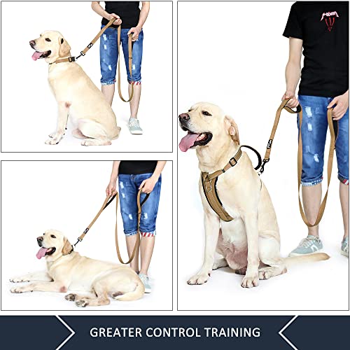 Plutus Pet Double Handle Dog Lead 1.8m, Heavy Duty, Reflective Dual ...